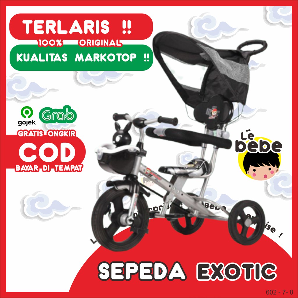 Jual EXOTIC 602-7-8 TRICYCLE Stroller Micro Trike Sepeda Murah Sepeda ...