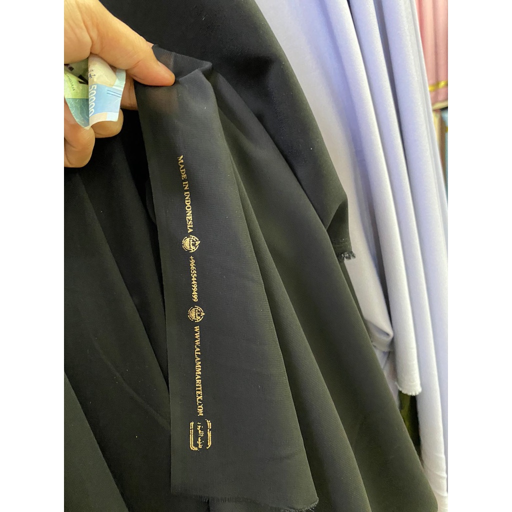 Jual Kain Chiffon Arab Jetblack Cadar Niqab Halus | Shopee Indonesia
