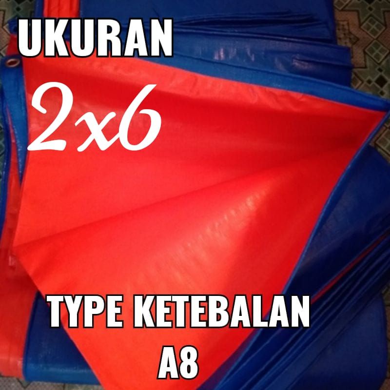 Jual TERPAL PLASTIK A8 UKURAN 2x6 meter merk TRECK | Shopee Indonesia