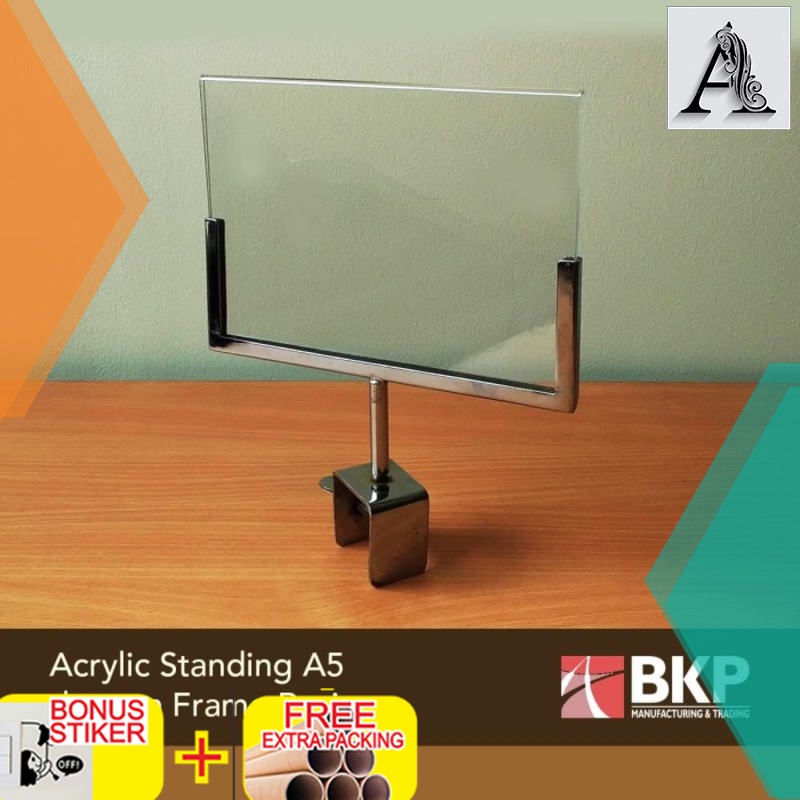 Jual Grosir Acrylic Stand Uk. A5 - Display Harga Akrilik - Sistem Jepit ...