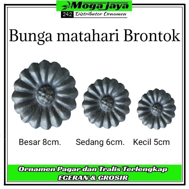 Jual Bunga matahari besi plat ornamen tralis pagar besi tempa | Shopee ...