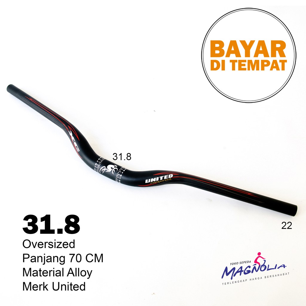 Jual Handlebar Stir Stang Sepeda MTB United Alloy Oversize Panjang ...