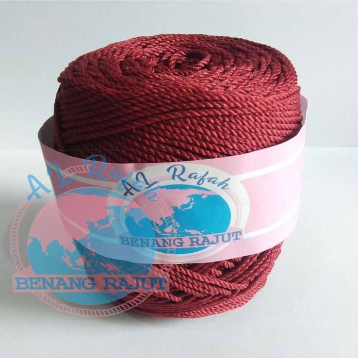 Jual ALRAFAH ALSTORE - BENANG RAJUT POLY KILAP ANGGUR | Shopee Indonesia