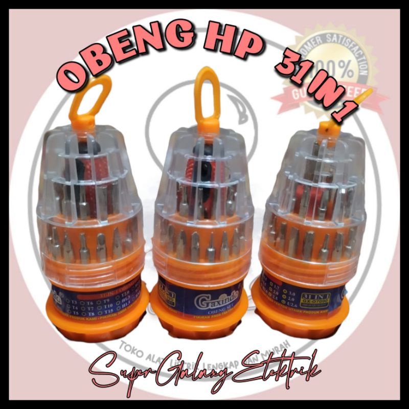 Jual OBENG HP 31 in 1 / OBENG TELUR / OBENG KECIL | Shopee Indonesia