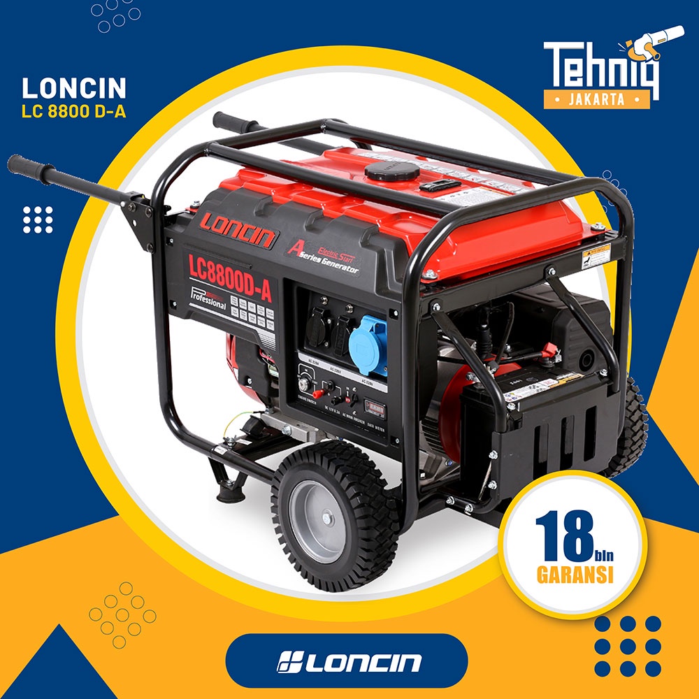 Jual Generator Genset Listrik Bensin LONCIN LC 8800D-A Digital Series ...