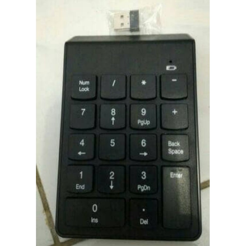 Jual wireless keyboard angka numeric keypad usb dongle komputer laptop ...