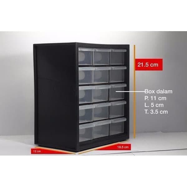 Jual RAK BAUT PLUG 25 SLOT LACI DRAWERS PARTS ORGANIZER BERKUALITAS ...
