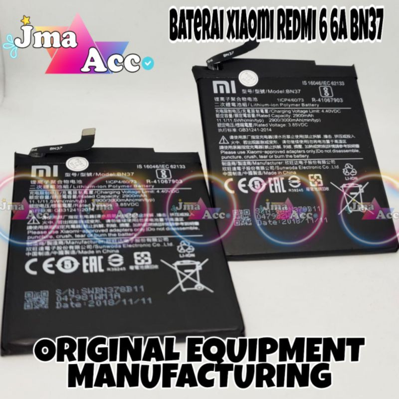 Jual Baterai original Xiaomi Redmi 6/6A/BN37/battery/batre | Shopee ...