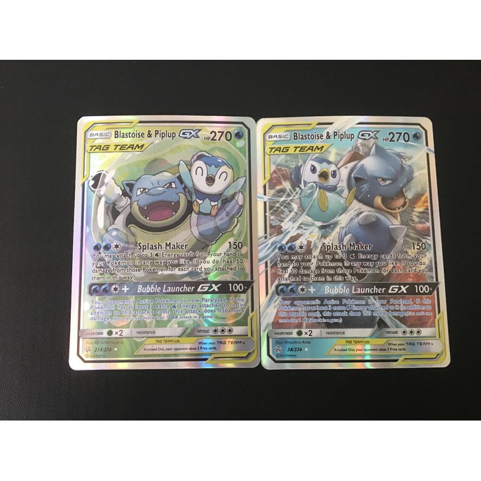 Jual Kartu Pokemon TCG Tag Team GX Blastoise and Piplup Set 2pcs | Shopee Indonesia
