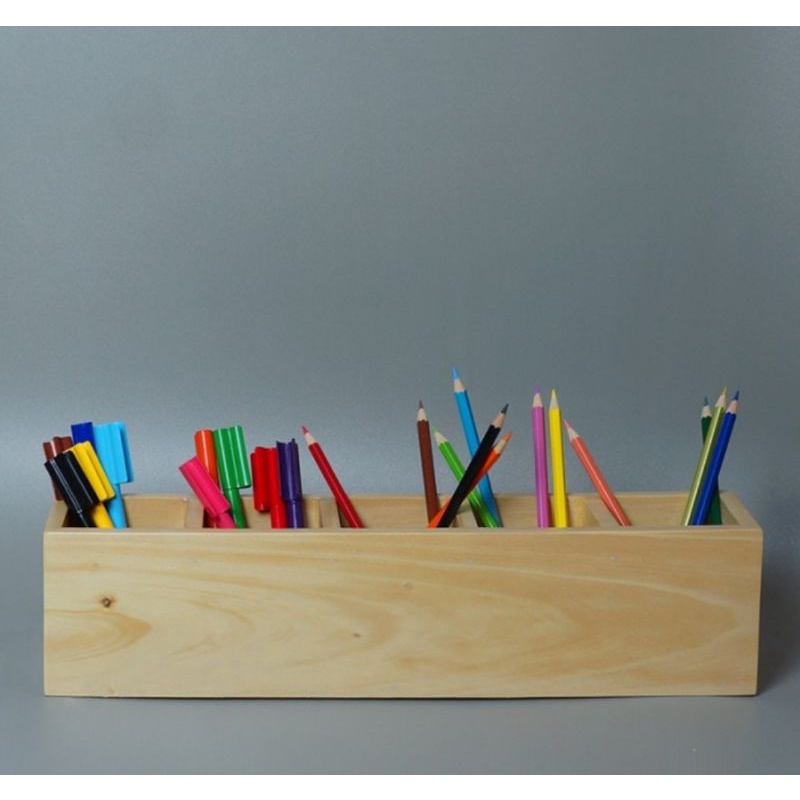 Jual Tempat Pensil Kayu/Pen Pencil Storage Wooden Stationory Holder ...