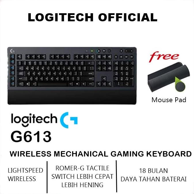 Jual Logitech G613 Wireless Mechanical Gaming Keyboard G 613 Game Lo ...