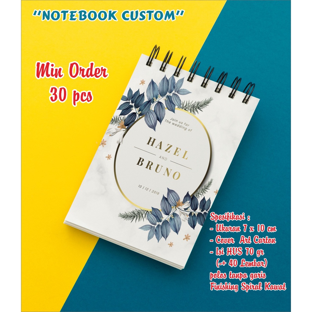 Jual NOTEBOOK CUSTOM / SOUVENIR NOTEBOOK / NOTE BOOK SPIRAL | Shopee ...