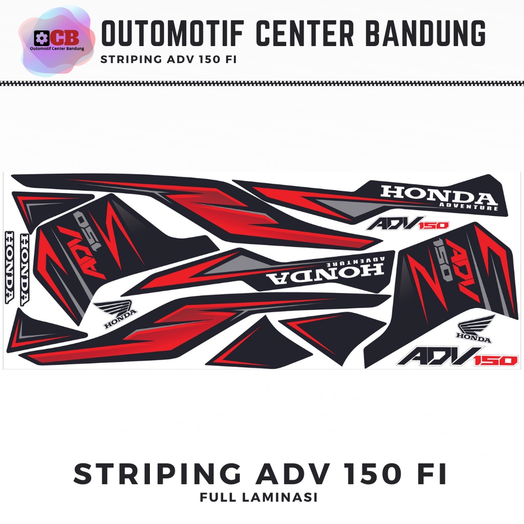 Jual Striping Motor Honda ADV 150 Stiker Keren Full Pelindung Laminasi ...