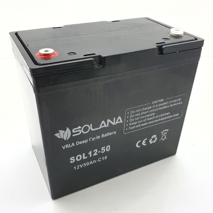 Jual Solana Battery VRLA AGM 12V / 50AH | Shopee Indonesia