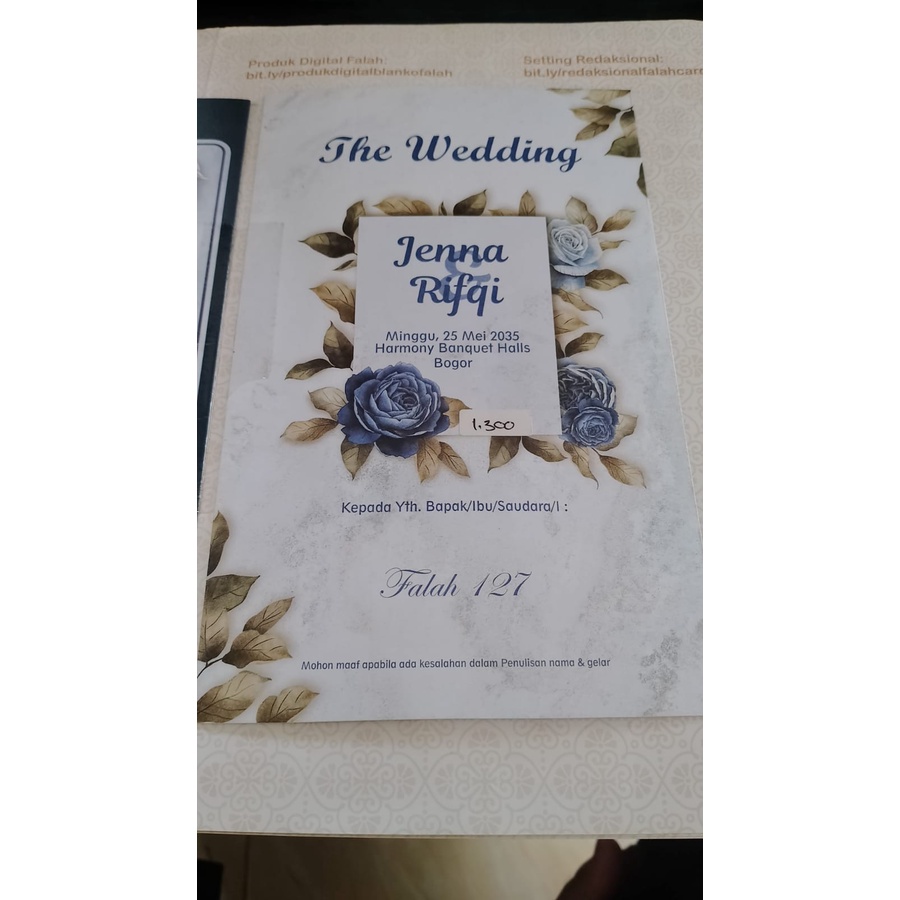 Jual Undangan Murah Pernikahan/Resepsi "Falah 127" | Shopee Indonesia