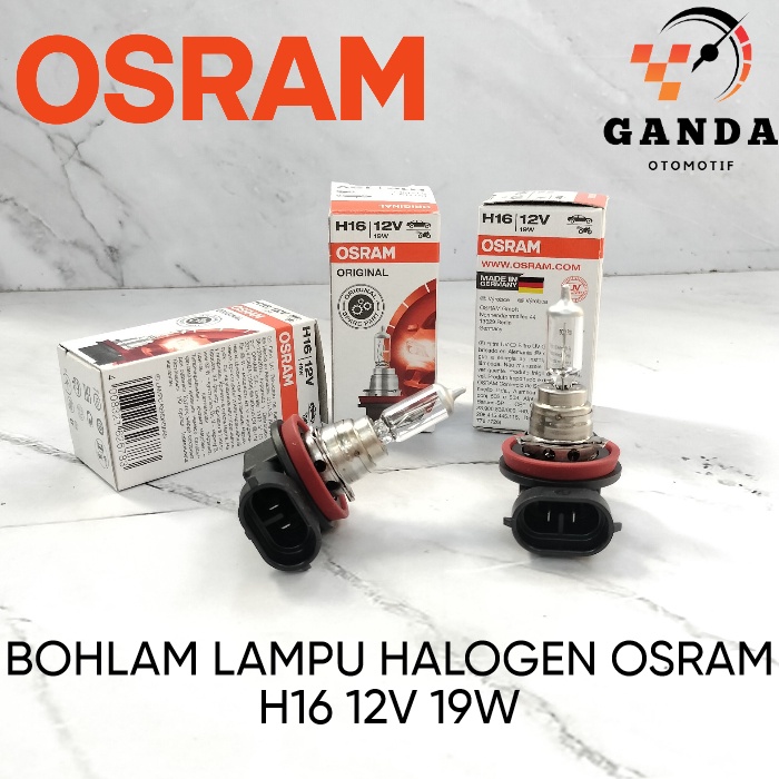 Jual BOHLAM LAMPU HALOGEN OSRAM H16 12V 19W UNTUK FOG LAMP MOBIL ...