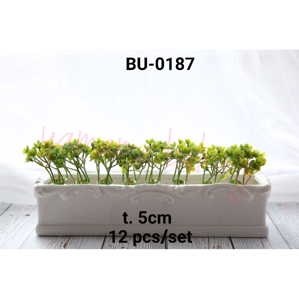 Jual BU-0187 Topper hiasan kue tart cake rumput bunga daun tanaman ...