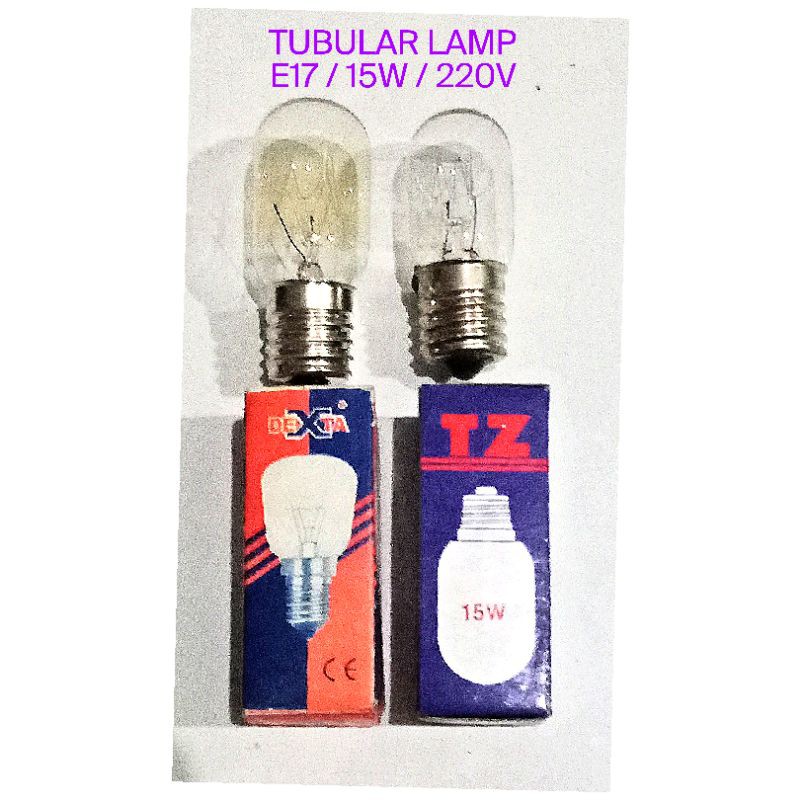 Jual LAMPU DOP KULKAS/TUBULAR LAMP E17/15W/220V MERK DEXTA/TZ | Shopee ...