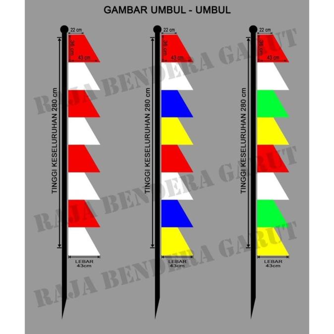 Jual Bendera Umbul Umbul Gergaji Zig Zag 8 Mata 270 Meter Bagus Tebal Kuat | Shopee Indonesia