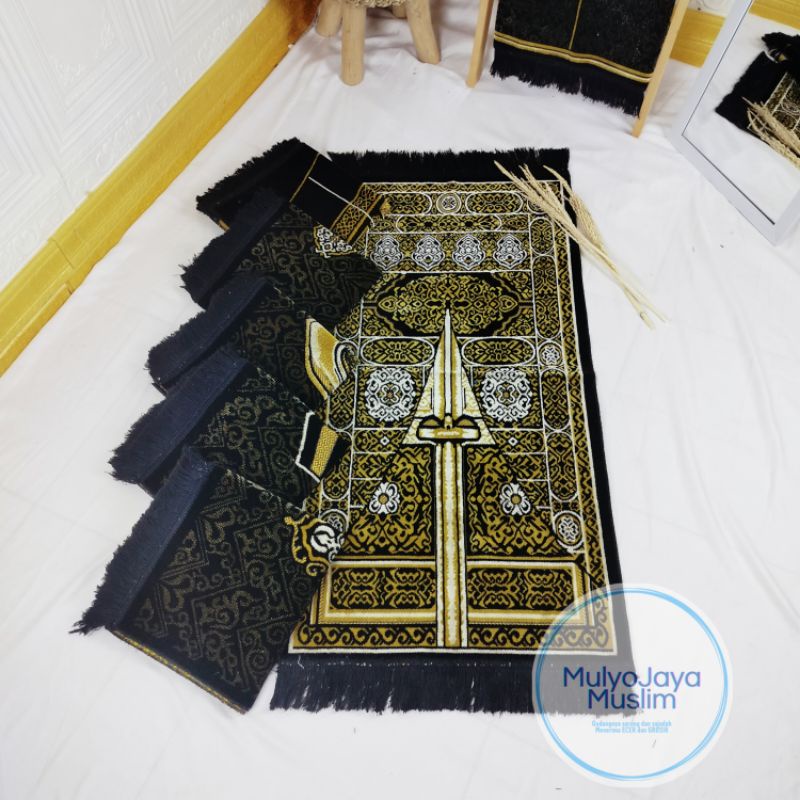 Jual Sajadah Turki Kiswah Midi Sejadah Hitam Bahan Bludru Ukuran ...