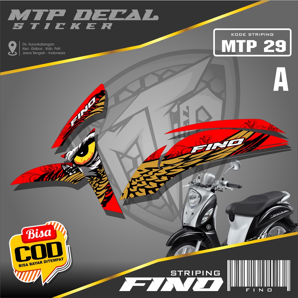 Jual (Promo Murah) Stiker striping fino 125-Sticker Variasi Lis Motor ...
