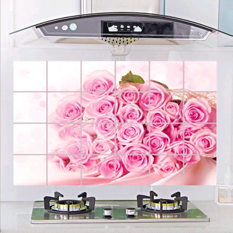 Jual Stiker dinding dapur kristal anti minyak wall sticker wallpaper ...