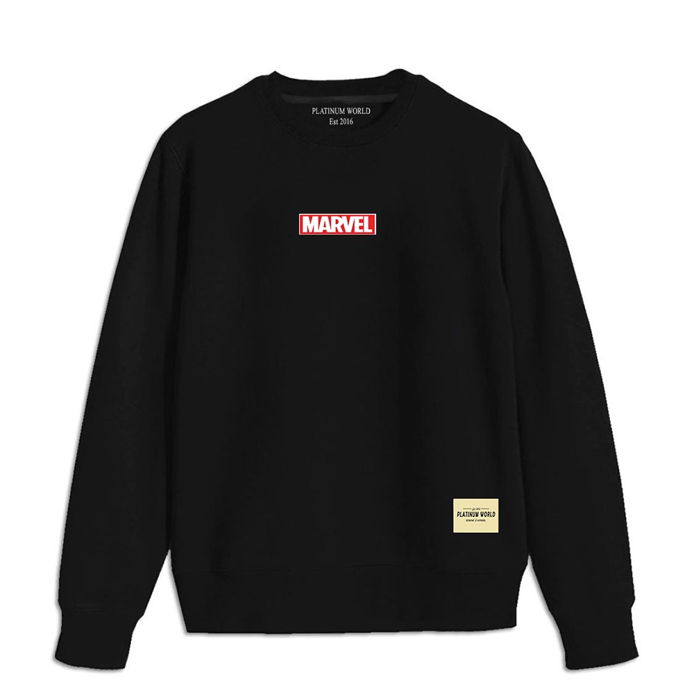 Jual Sweatshirt Crewneck Marvel X Platinum World Jaket Sweater Tulisan ...