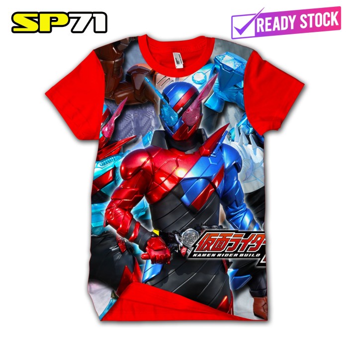 Jual Tshirt anak kamen rider Build Baju Pria masked rider print 3D ...