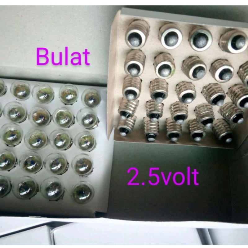 Jual Bohlam senter 2.5 v bentuk bulat | Shopee Indonesia