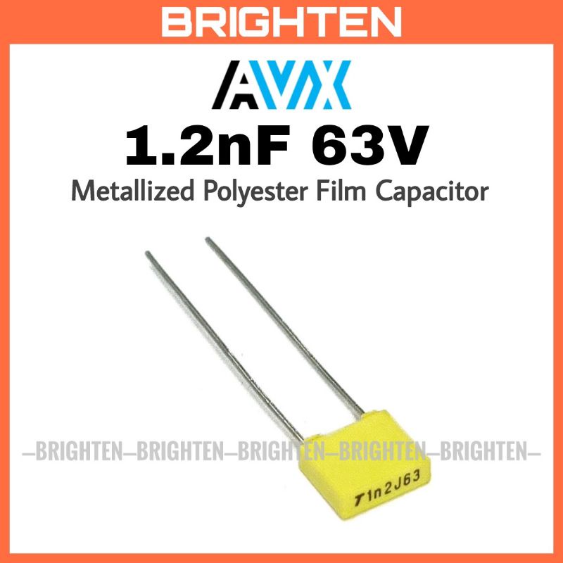 Jual AVX Kapasitor MKM 1.2nF 63V 1n2 Metallized Polyester Film ...