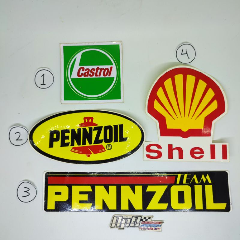 Jual stiker sticker vintage racing oil castrol pennzoil shell | Shopee ...