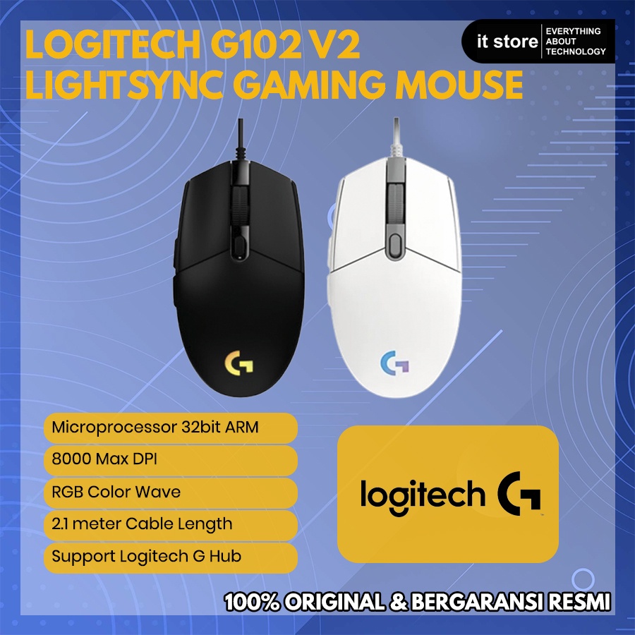 Jual Logitech G102 V2 Ligthsync Programmable Gaming Mouse | Shopee Indonesia