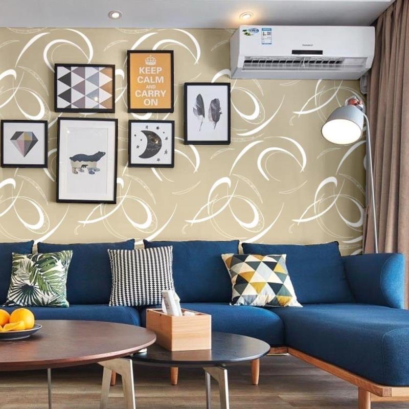 Jual Wallpaper Dinding Wallpaper Garis Lengkung Sabit Moca 8m Lebar ...