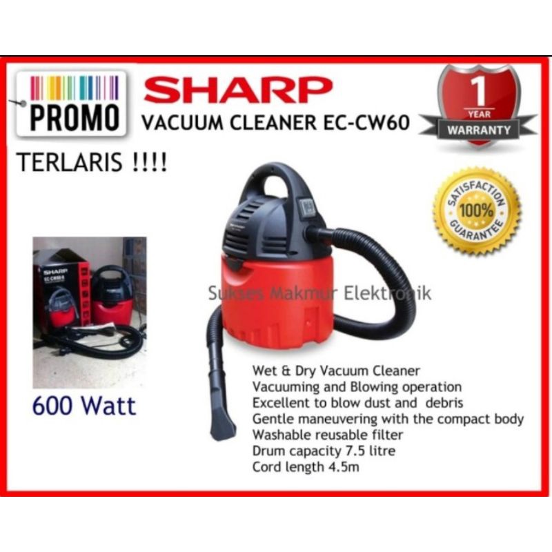 Jual Vacuum cleaner Sharp EC-CW60 basah dan kering (wet and dry ...