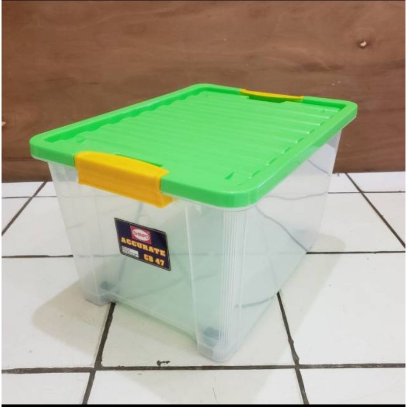 Jual Box Container CB 47 Liter Bening Transparan Accurate Shinpo Rak ...