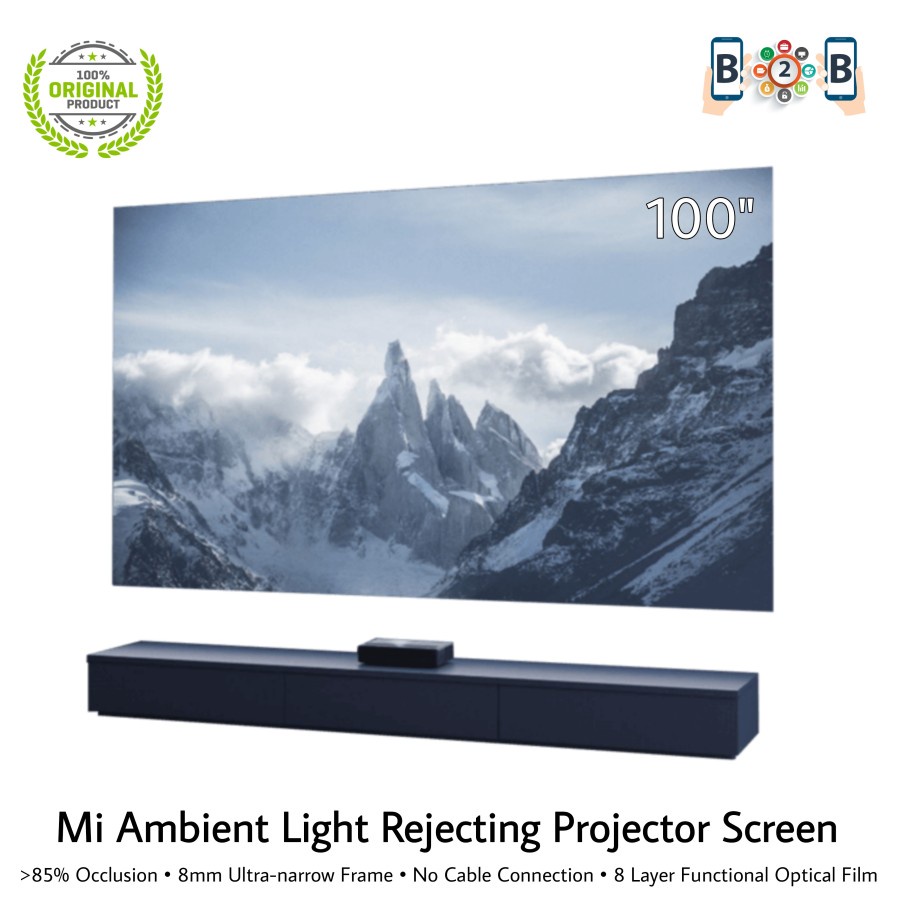 Jual Mijia Ambient Light Rejecting Projector Screen 100 inch | Shopee ...