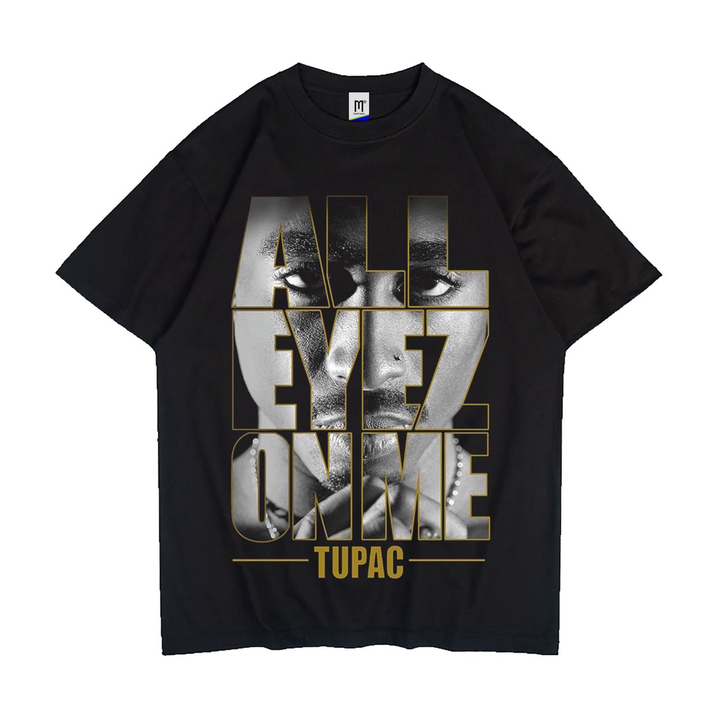Jual Kaos TUPAC SHAKUR - All Eyez On Me Tag MERCH CONS Oversize Built ...