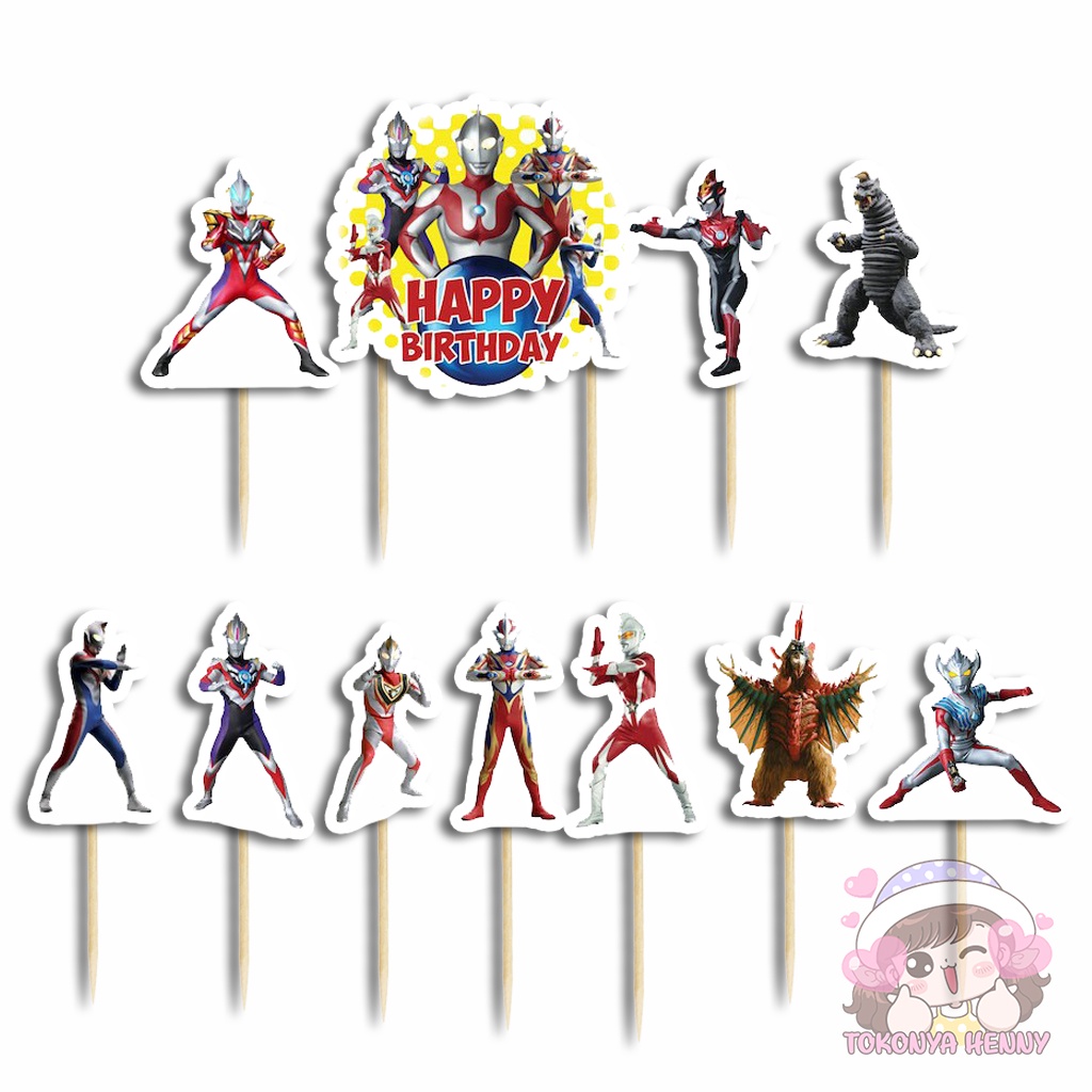 Jual Topper Cake Hiasan Kue Ulang Tahun motif ULTRAMAN | Shopee Indonesia