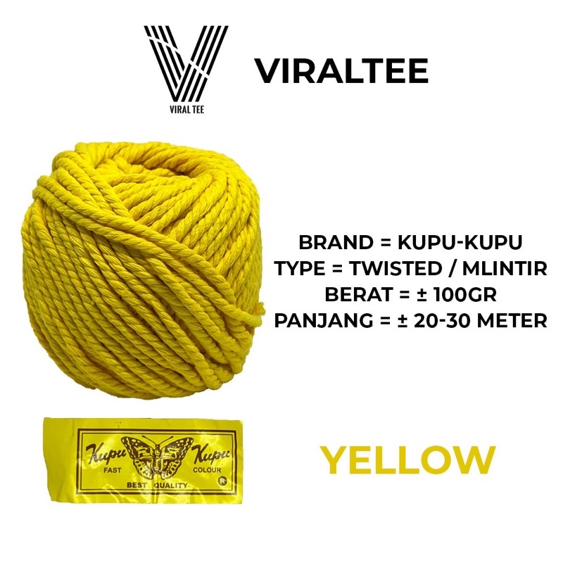 Jual Tali Katun Macrame 4mm / Benang Makrame Cotton Rope Besar | Shopee ...