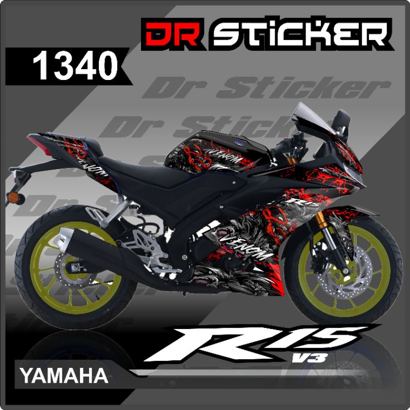 Jual Decal Sticker full body Yamaha R15 V3 Desain Venom Spiderman ...