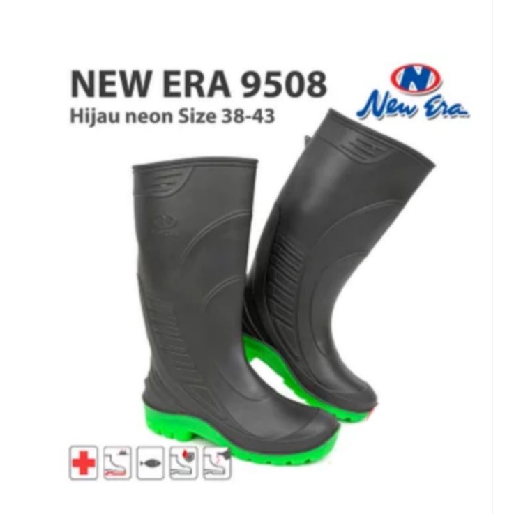 Jual Sepatu Boots New era Stabilo /hijau neon kode 9508 | Shopee Indonesia
