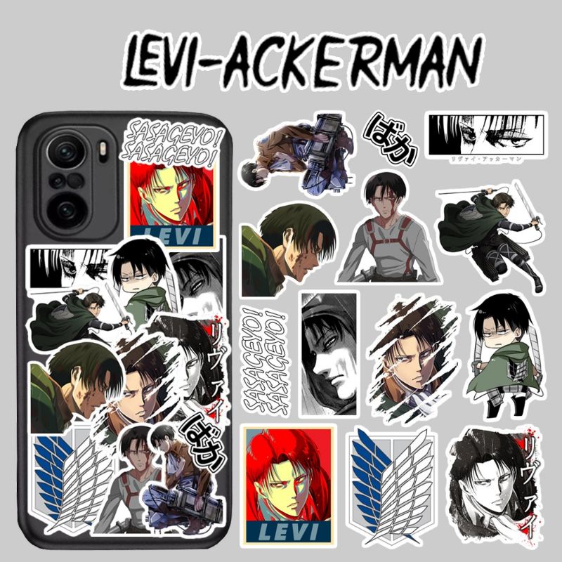 Jual Stiker Levi Ackerman Waterproof High Quality | Stiker Attack On ...