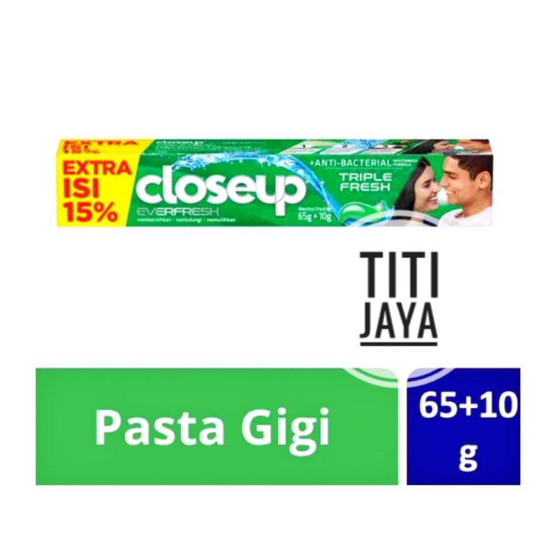 Jual CLOSE UP 75GR 65+10GR PEPSODENT STRONG BIRU 75+15GR CIPTADENT GIGI ...