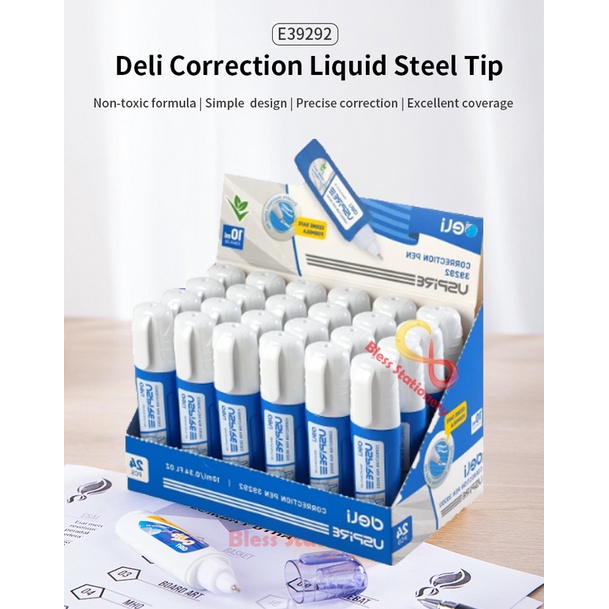 Jual DELI Tipex cair 10ml Correction Pen Steel Tip tipx tip-ex tip-x ...