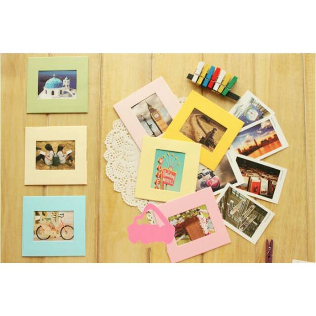 Jual Frame Foto Gantung Mini Warna-Warni Set | Shopee Indonesia