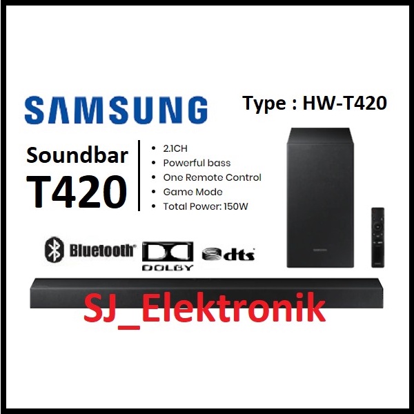 Jual Soundbar Samsung HW-T420 2.1Ch 150w Bluetooth USB Optical - T420 ...