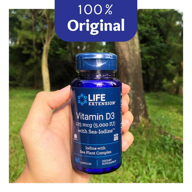 Jual Life Extension Vitamin D3 5000 Iu W Sea Iodine 60 Capsules 0472
