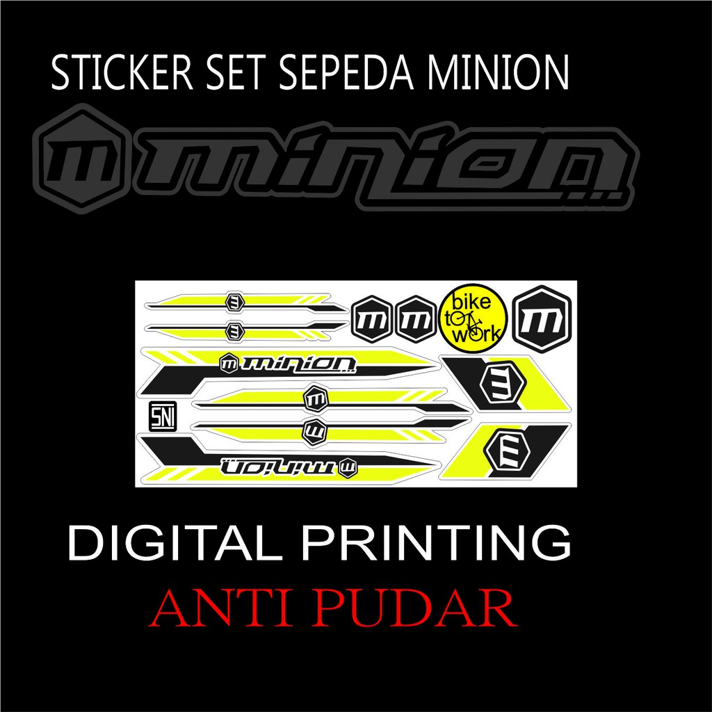 Jual STICKER SEPEDA MINION KUNING | Shopee Indonesia