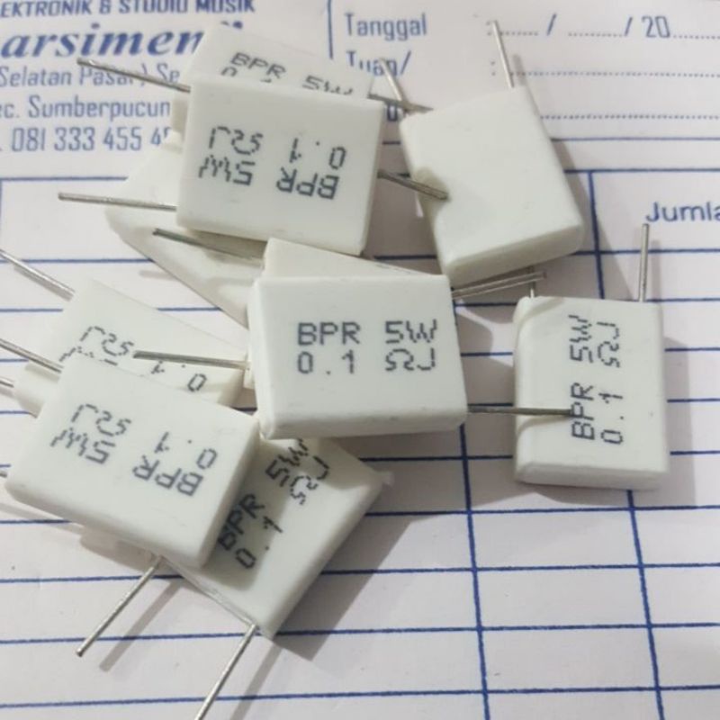 Jual RESISTOR nobel 5watt0.1ohm | Shopee Indonesia