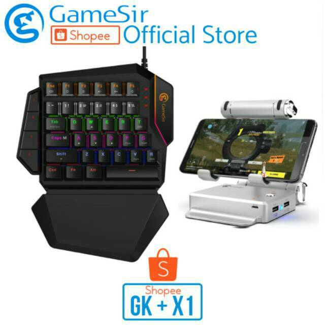 Jual Paket GameSir GK100 + X1 - Keyboard Single/One Hand & BattleDock ...